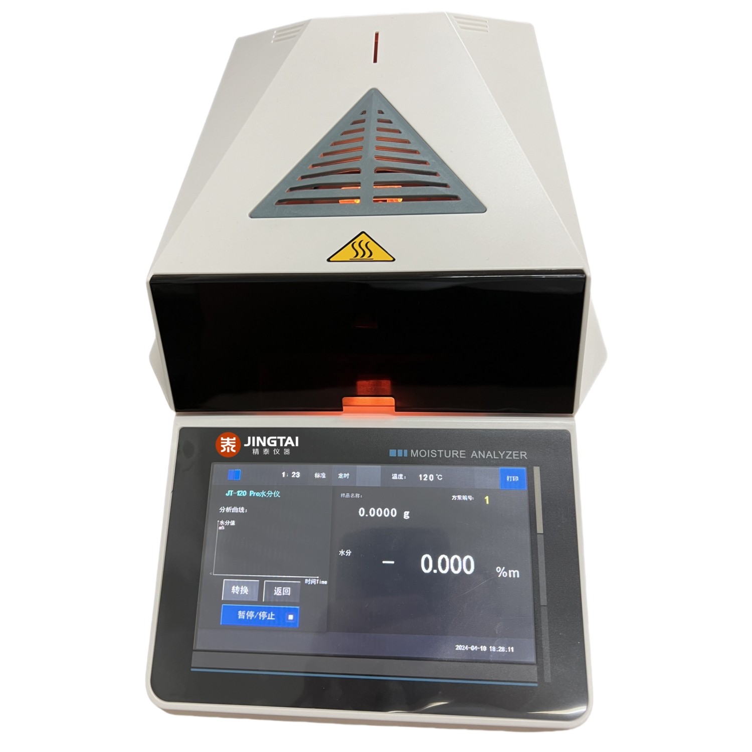 JT-120 Pro万分之一精度卤素水分仪_全自动卤素快速水分测定仪